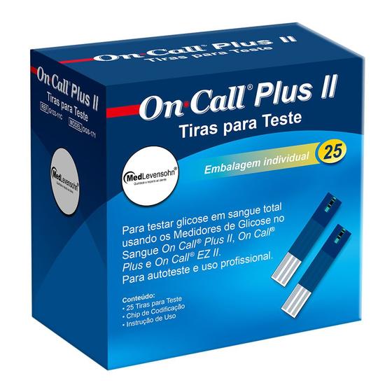 On Call Plus II Tira Teste com 25 Unidades - Medlevensohn - Tiras para ...