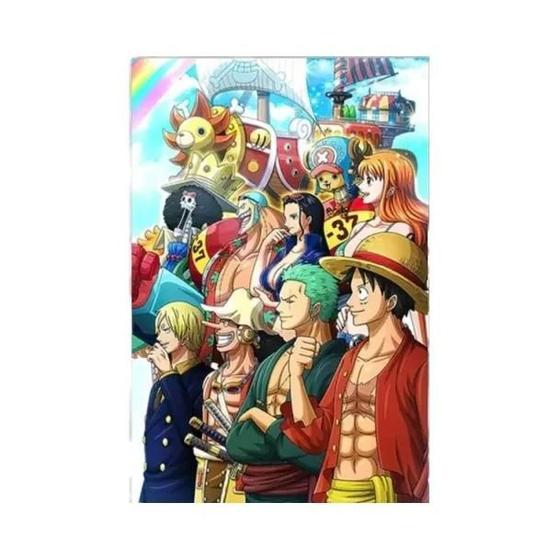 One Piece Luffy Anime Retro Cartoon Canvas Painting Wall Mural Art ...