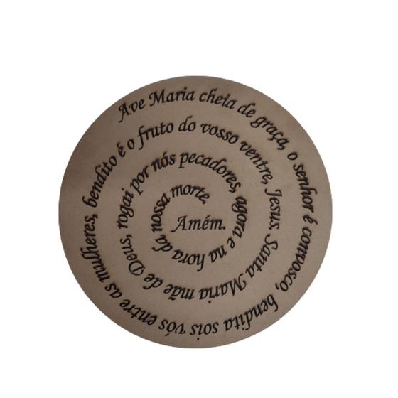 Oração Ave Maria Mandala 30 Cm Gravado Mdf 3mm Natural F031 ...