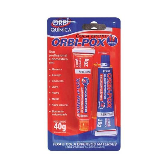 Orbi OrbiPox Adesivo Epóxi 2X20g - Orbi Química - Adesivo e Cola para ...