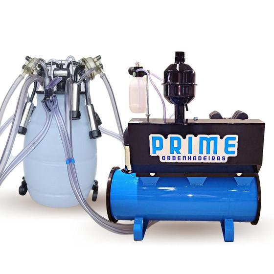 Ordenhadeira Balde ao pé Completa Bv 450 L, Motor 2 Cv, 1 Conjunto Duplo - PRIME - Produtos para ...