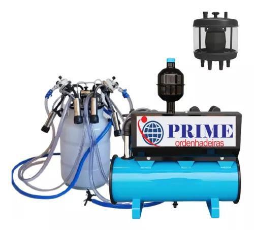 Ordenhadeira Balde ao pé Completa Bv 450, Motor 2cv, 1 conjunto DUPLO, 1 Lavador - PRIME ...