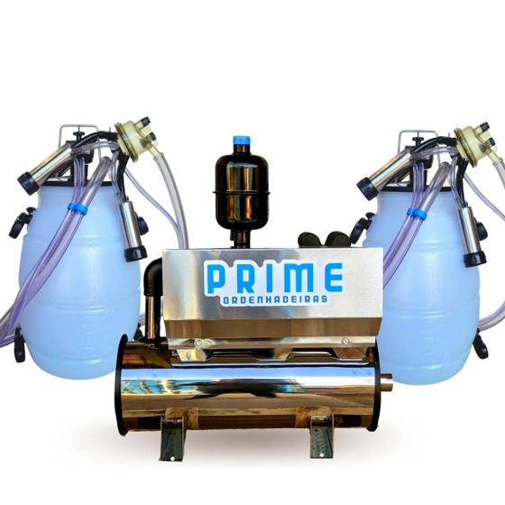 Ordenhadeira Inox Balde ao Pé BV 300, Motor 1CV e 2 Conjuntos de ordenha - PRIME - Produtos para ...