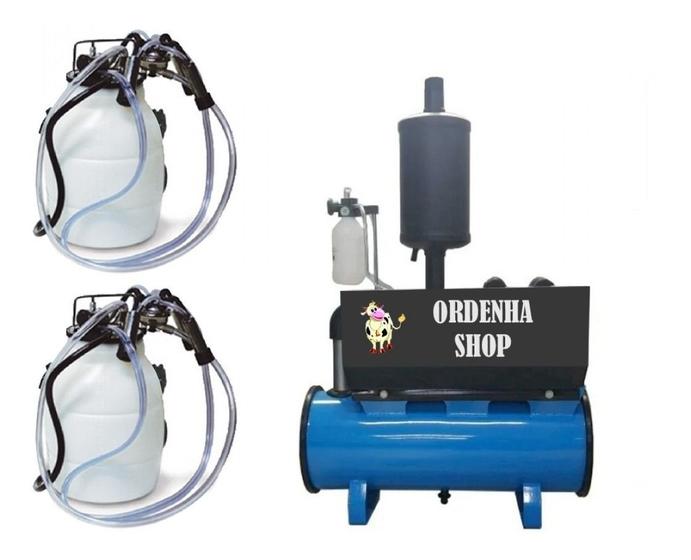 Ordenhadeira Mecânica Bomb. vácuo 450, Motor 2 Cv, 2 Conjunto balde ao pé - OrdenhaShop ...
