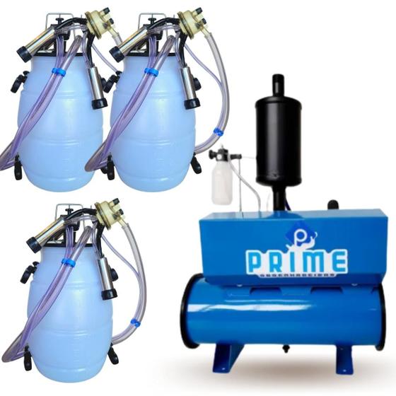 Ordenhadeira Mecanica BV 600 litros, motor 2 cv, com 3 conjuntos de ordenha - PRIME - Produtos ...
