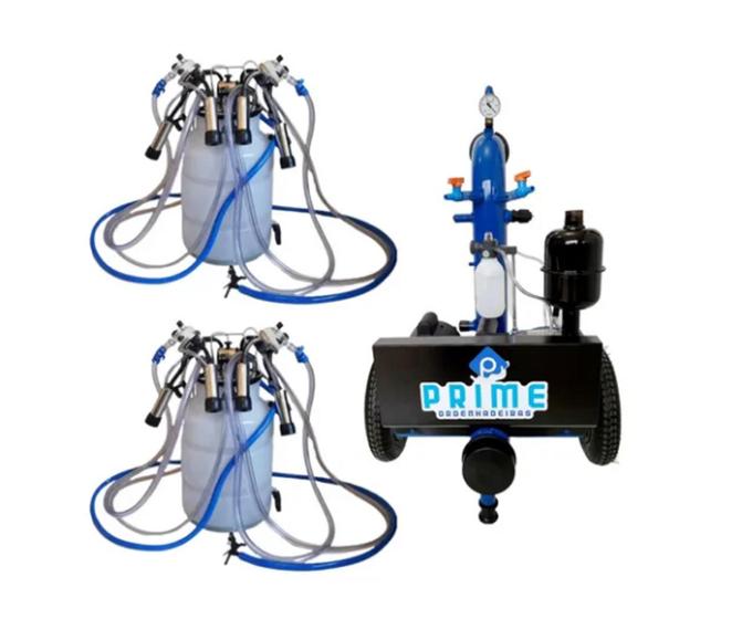 Ordenhadeira mecânica móvel 450 lts com 2 conjuntos duplos (1401052297) - PRIME - Produtos para ...