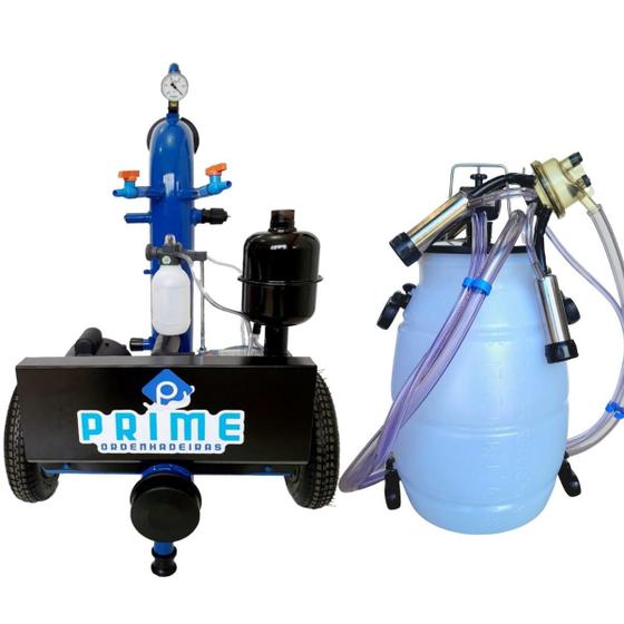 Ordenhadeira Mecânica Móvel Bomba de vacuo 450, Motor 2 Cv, 1 Conjunto De Ordenha - PRIME ...