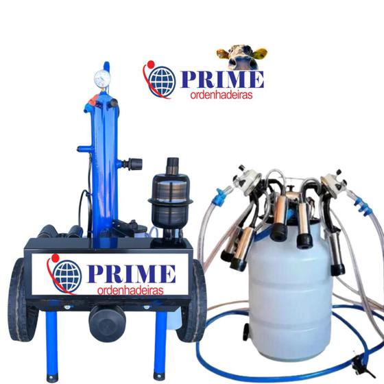 Ordenhadeira Movel Mecanica com 1 Conjunto 2 Para Duas Vacas- Motor2cv - PRIME - Produtos para ...
