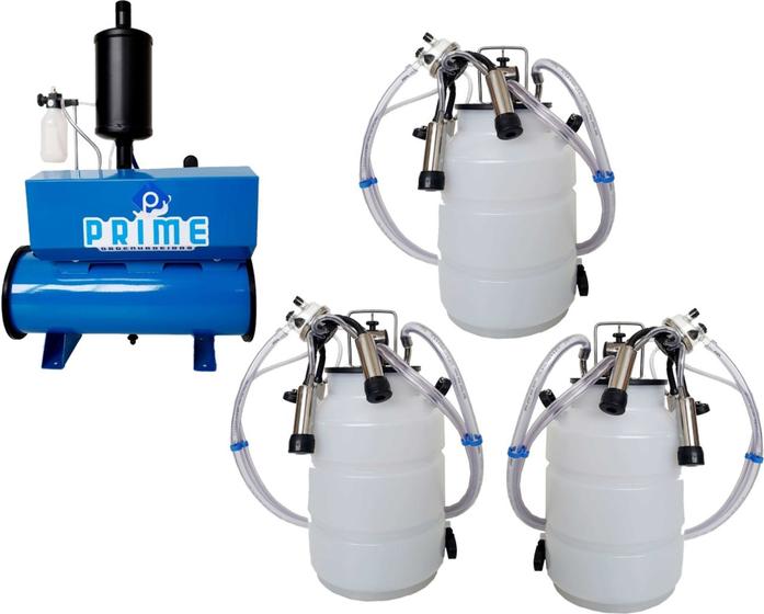 Ordenhadeira prime bv 300, motor 1 cv, 3 conjuntos de ordenhar - Produtos para Bovinos, Suínos e ...