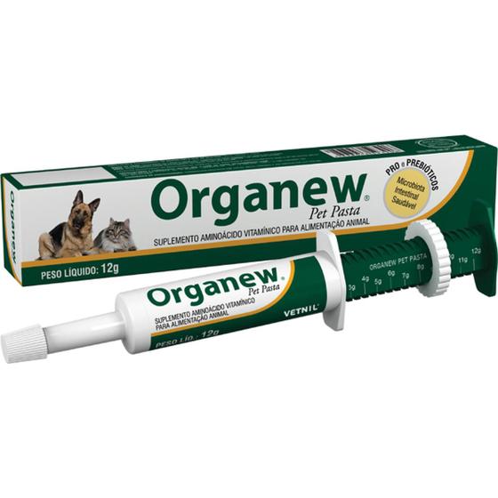 Organew Forte Probiótico + Prebiótico Vetnil Pasta Suplemento ...