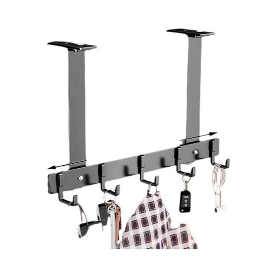 Organizador De Gancho De Porta De Metal Ajustável 5 7 Ganchos Rack De ...