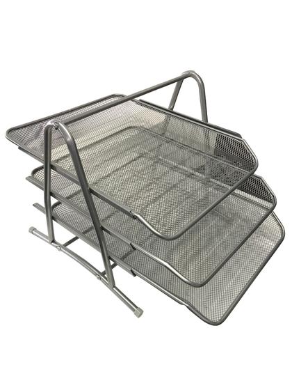 Organizador De Mesa Bandeja Porta Documentos Papel Escritório Com 3 ...