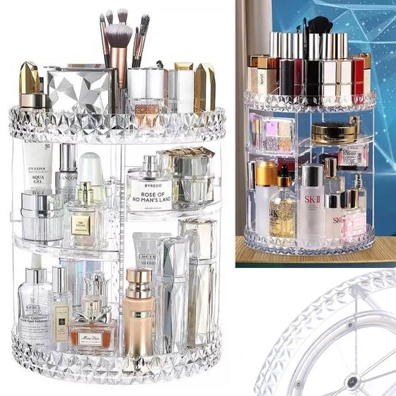 Organizador Maquiagem 360º Giratorio Acrilico Resistente Perfume Creme ...