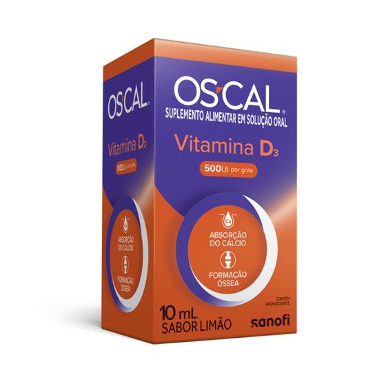Os-Cal Vitamina D3 500UI/ml em gotas 10ml - Vitaminas A-Z - Magazine Luiza