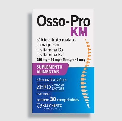 Osso-Pro KM Suplemento Alimentar Zero Lactose Contém 30 comprimidos ...