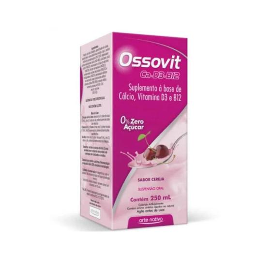 Ossovit b12 calcio líquido 250ml cereja zero açúcar - arte nova - ARTE ...