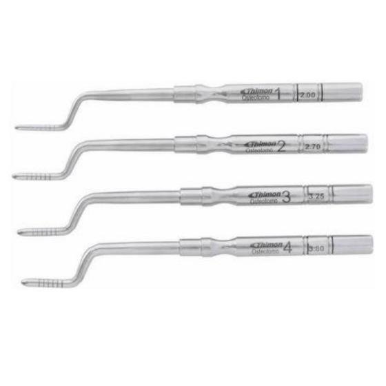 Osteótomo Expansor Baioneta - Kit com 4 peças - Thimon - Compactador de ...