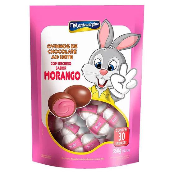 Ovinhos de Chocolate Recheio Morango 350g - Montevérgine - MONTEVERGINE ...