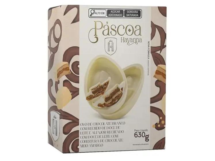 Ovo de Páscoa Havanna Chocolate Branco com Alfajor Doce de Leite 630G - Ovo de Páscoa - Magazine ...