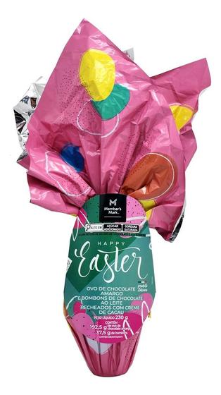 Ovo De Páscoa Italiano De Chocolate Amargo 230g - Member's Mark - Ovo ...