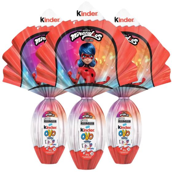 Ovo De Páscoa Kinder Max Miraculous 100G (3 Ovos) - Ferrero - Ovo de ...