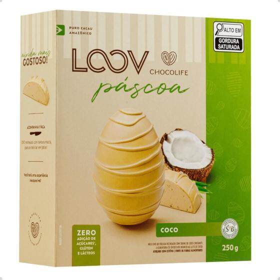 Ovo De Páscoa Loov Puro Cacau Amonico 250G Chocolife Coco - Ovo de Páscoa - Magazine Luiza