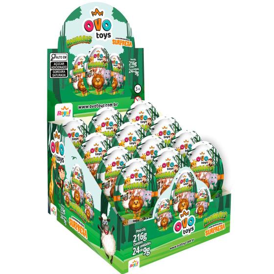 Ovo Toys Surpresa Animais - Caixa com 24 Unidades - Royal Toys - Colecionáveis Infantil ...
