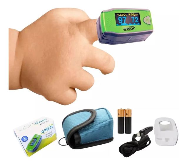 Oxímetro Pediátrico Infantil 0 A 12 Anos Oled Digital Gtech - G-Tech ...