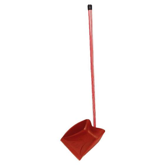 Pá Lixo Plástica Multiuso Vermelha Com Cabo Longo De 80Cm - Aquila ...