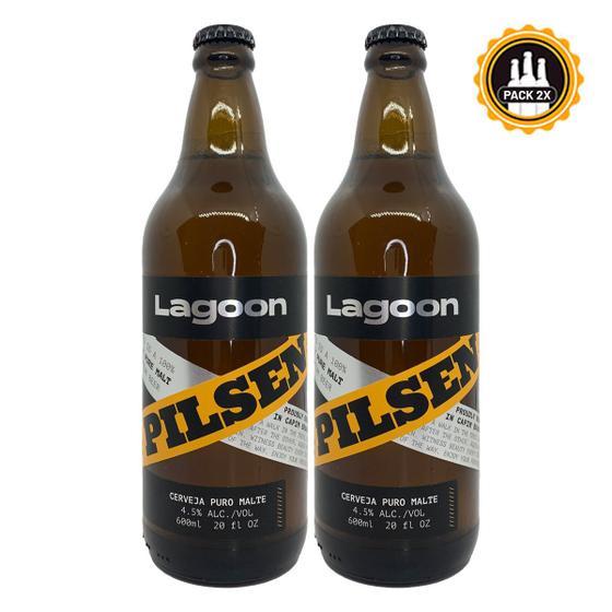 Pack 2 Unid. Cerveja Lagoon Pilsen Triplo Malte 600ml - Cerveja ...