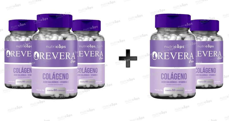 Pack 5 Revera Caps Original 60 Cápsulas cada - Fórmula 3x1 - Nutricaps - Fitoterápicos ...