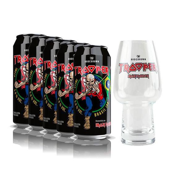 Pack 5 Trooper Brasil Ipa + 1 Copo Oficial Iron Maiden - Bodebrown ...