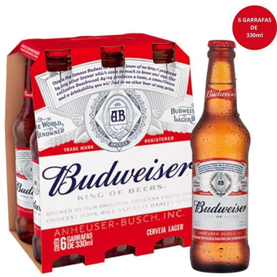 Pack 6 Cervejas Budweiser Long Neck 330ml - Bebidas - Magazine Luiza