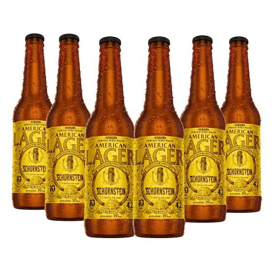 Pack 6 Cervejas Schornstein American Lager All Day (355ml) - Cerveja ...