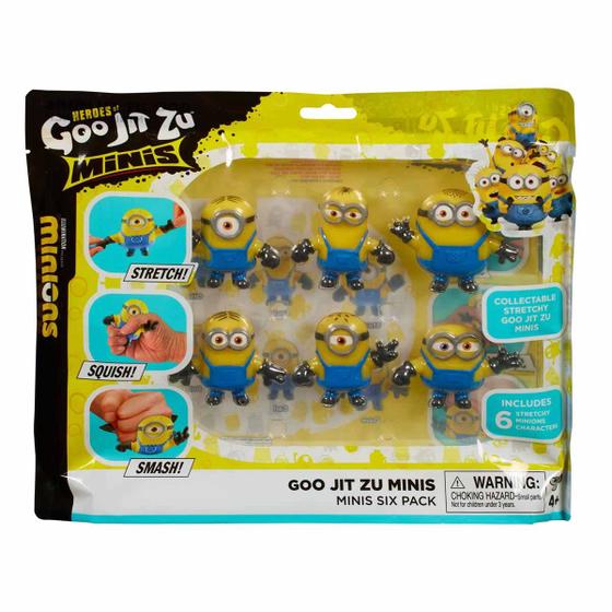 Pack com 6 Mini Bonecos Elásticos dos Minions - Goo Jit Zu - Sunny ...
