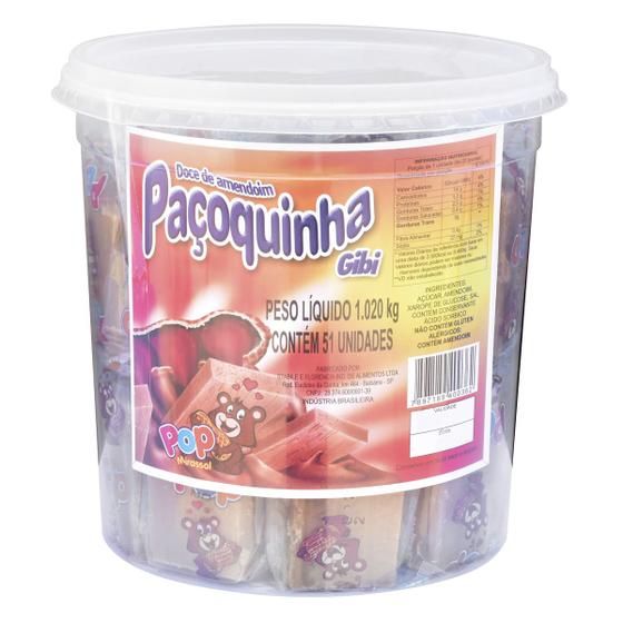 Paçoca de Pote Doce de Amendoim Gibi Lisa Pote 51 unidades - STABILE ...