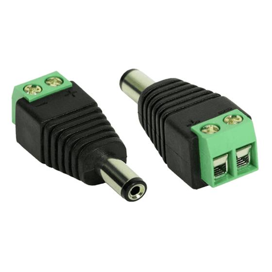 Pacote 2 Conectores Plug P4 Macho Câmera Segurança Fita LED Cftv Borne ...