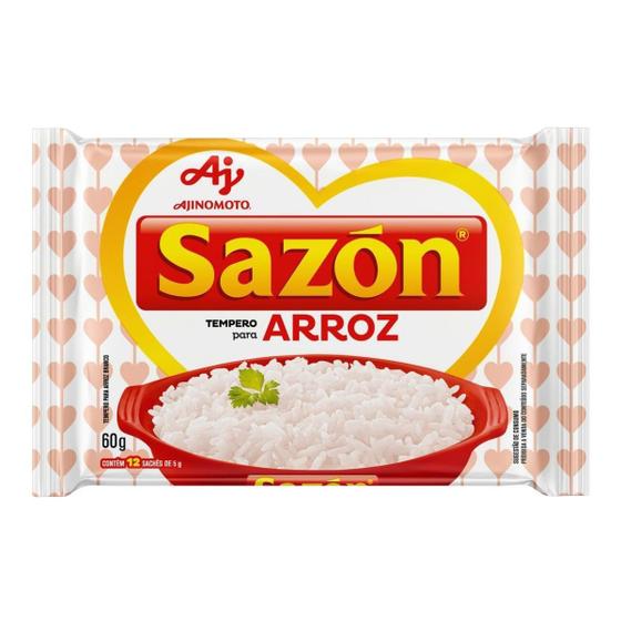 Pacote 60g Sazon Ajinomoto Tempero Para Arroz Cor Branco - CAMIL ...