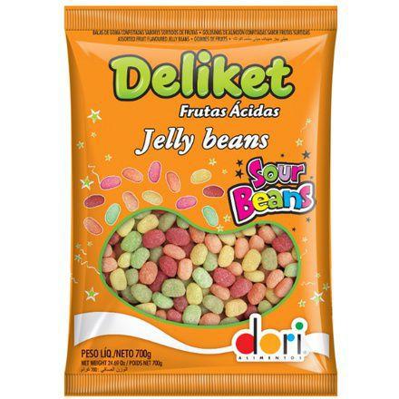 Pacote Bala De Goma Jujuba Frutas Ácidas Deliket 700g - Dori - Balas ...