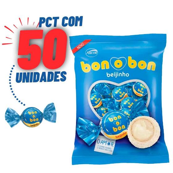 Pacote Bombom Bonobon Beijinho Com 50 Unidades - Arcor - Bombom - Magazine Luiza