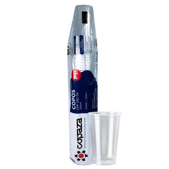 Pacote Copo PP COPAZA 330ml Liso Transparente com 50 unidades ...