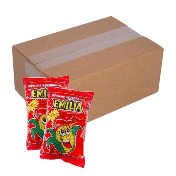 Pacote Pipoca Doce Açucarada 80g c/10 - Emilia - Pipoca Doce - Magazine ...