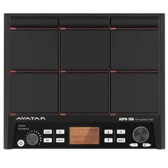 Pad De Percussão Sample Avatar Aspd-100 Com Entrada Midi E Usb ...
