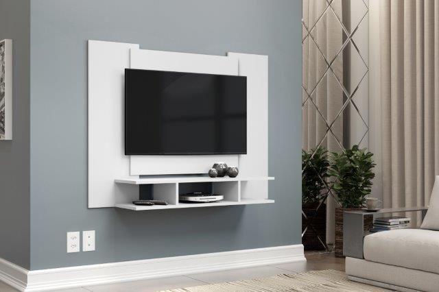 Painel 1,20 Para Tv Até 48' Com Nicho Cor Branco Liso - EJ - Painel ...