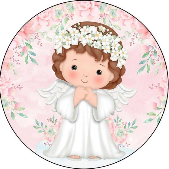 Painel 3D Anjinho Batizado Tecido Sublimado com Elástico - BemChique ...