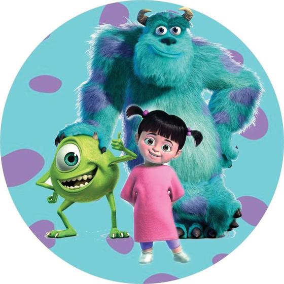 Painel 3D Boo Monstros SA Tecido Sublimado Redondo Malha - BemChique ...