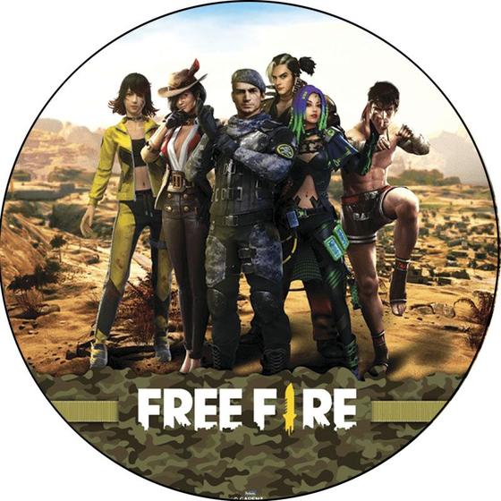 Painel 3D Free Fire Redondo Tecido Malha Sublimado - BemChique - Painel ...