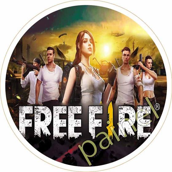 Painel 3D Free Fire Redondo Tecido Malha Sublimado - BemChique - Painel ...