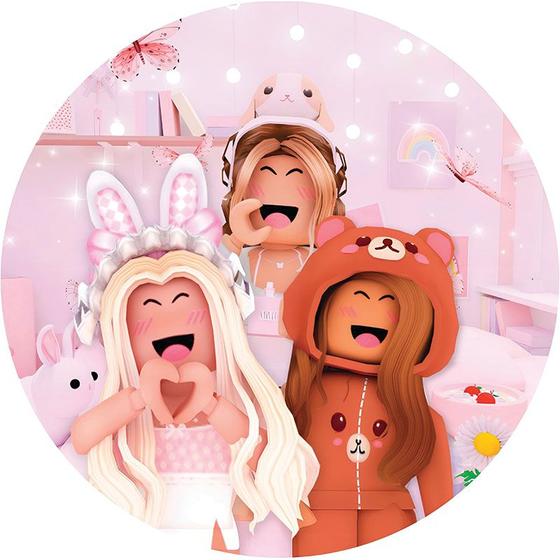 Painel 3D Redondo Roblox Tecido Sublimado Elástico - BemChique - Painel ...