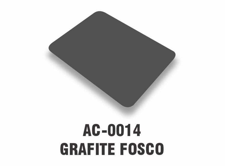 Painel ACM Grafite Fosco - 1.220x5.000mm, 3mm, c/ paredes de 0,21mm nas ...